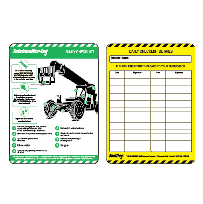 Telehandler Inspection Tagging | Scafftag