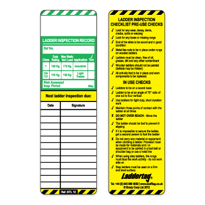 Ladder Inspection Tagging Systems | Scafftag