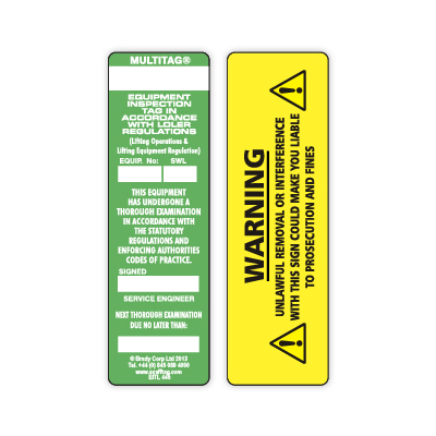 LOLER Inspections Tagging | Scafftag