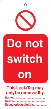 DO NOT SWITCH ON Lockout Tagout | Scafftag.co.uk