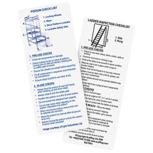 Ladder and Podium Inspection Guide Pocket Memo | scafftag.co.uk